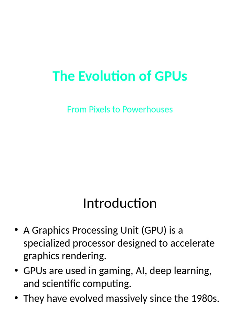 Evolution of GPUs | PDF