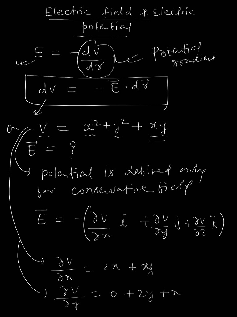 Notes - 250905 - 145939 Electric Field and Electric Potential Notes | PDF