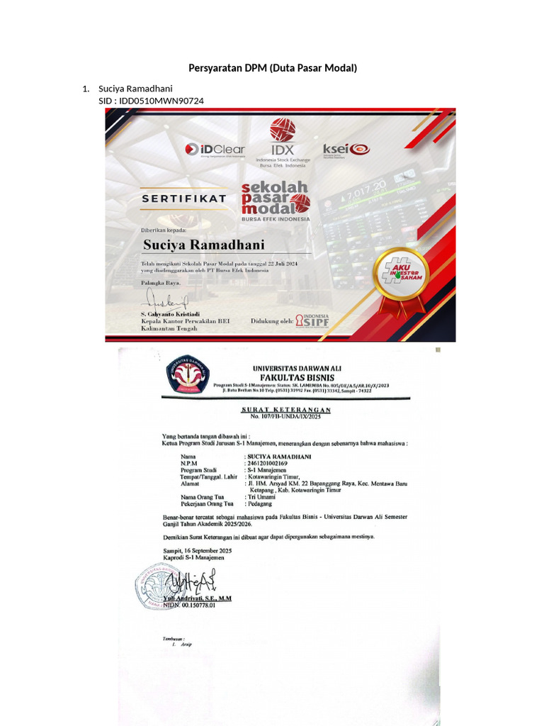 Persyaratan DPM | PDF