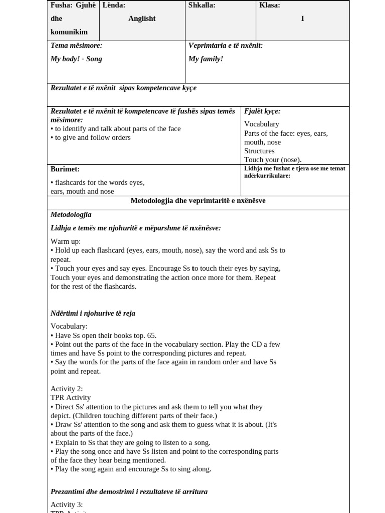 Lesson Plan No 1 (65) 2 | PDF