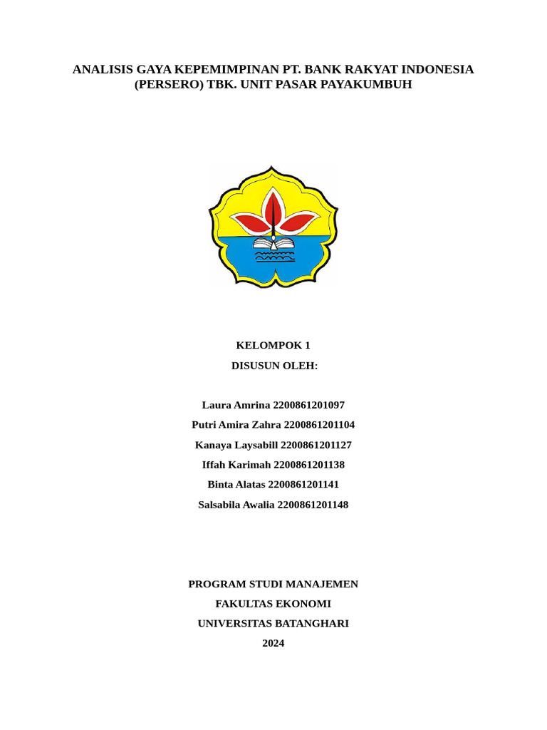 Analisis Gaya Kepemimpinan 1 | PDF