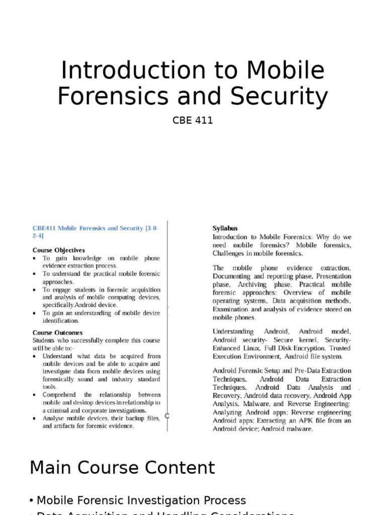 Mobile Forensic Process | PDF | Android (Operating System) | Mobile App