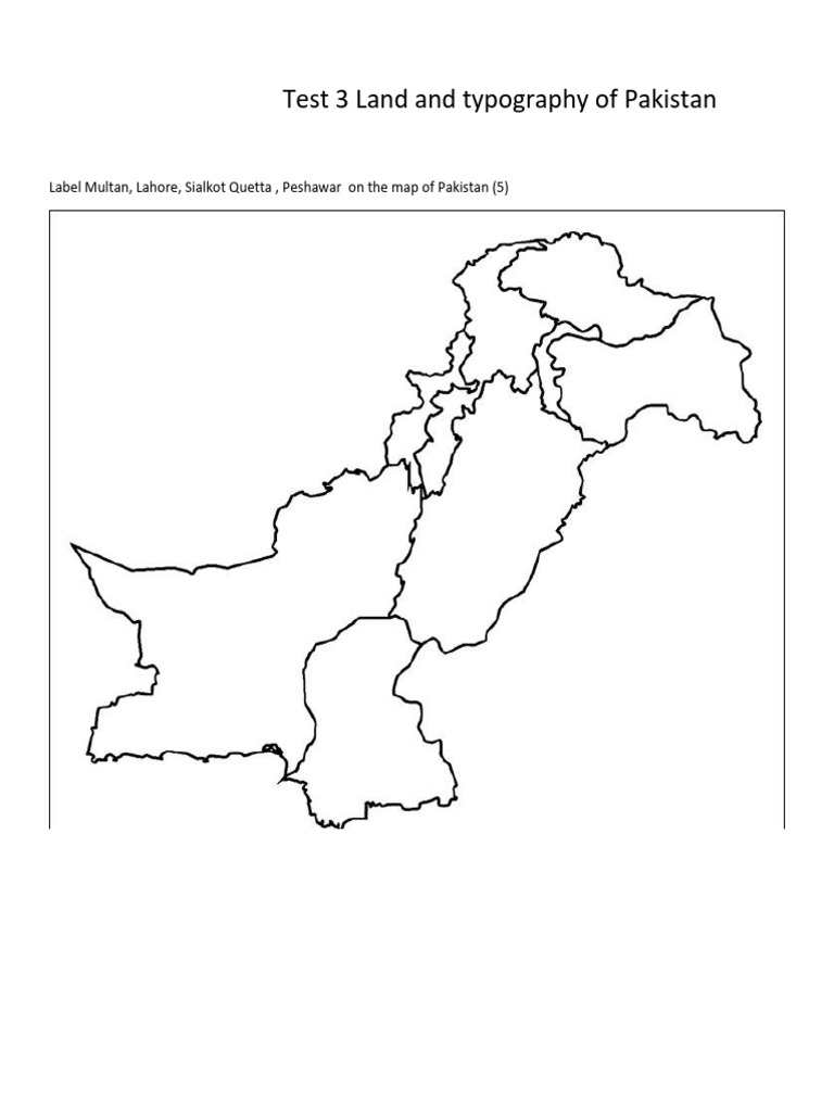 Pakistan Land and Typography Test | PDF