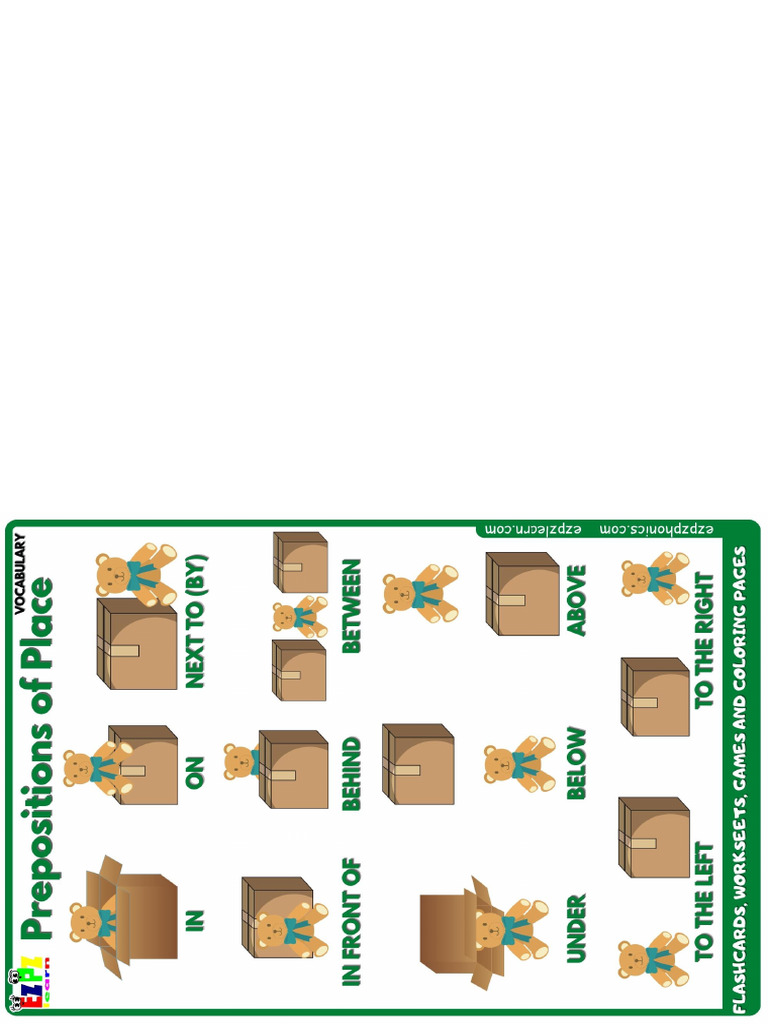Prepositions of Place Vocabulary Free English Vocabulary Flashcards ...
