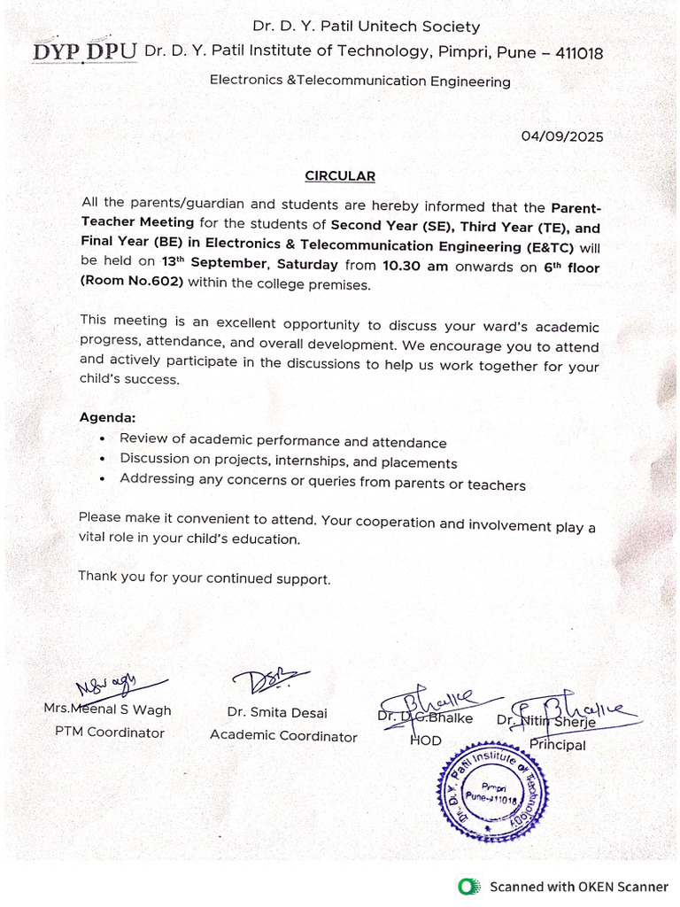 PTM Circular | PDF