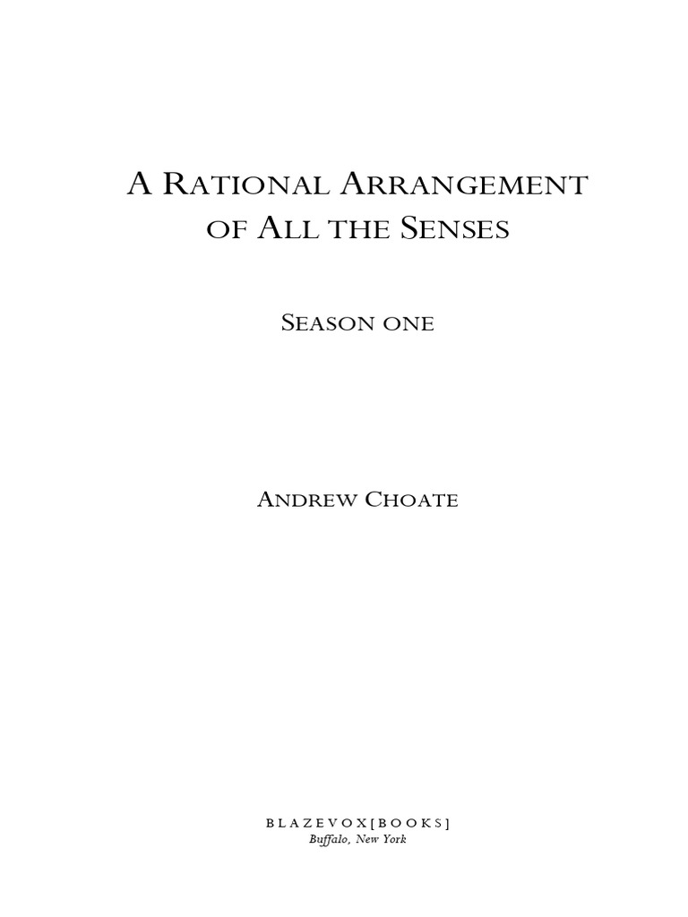 A Rational Arrangement of Senses | PDF