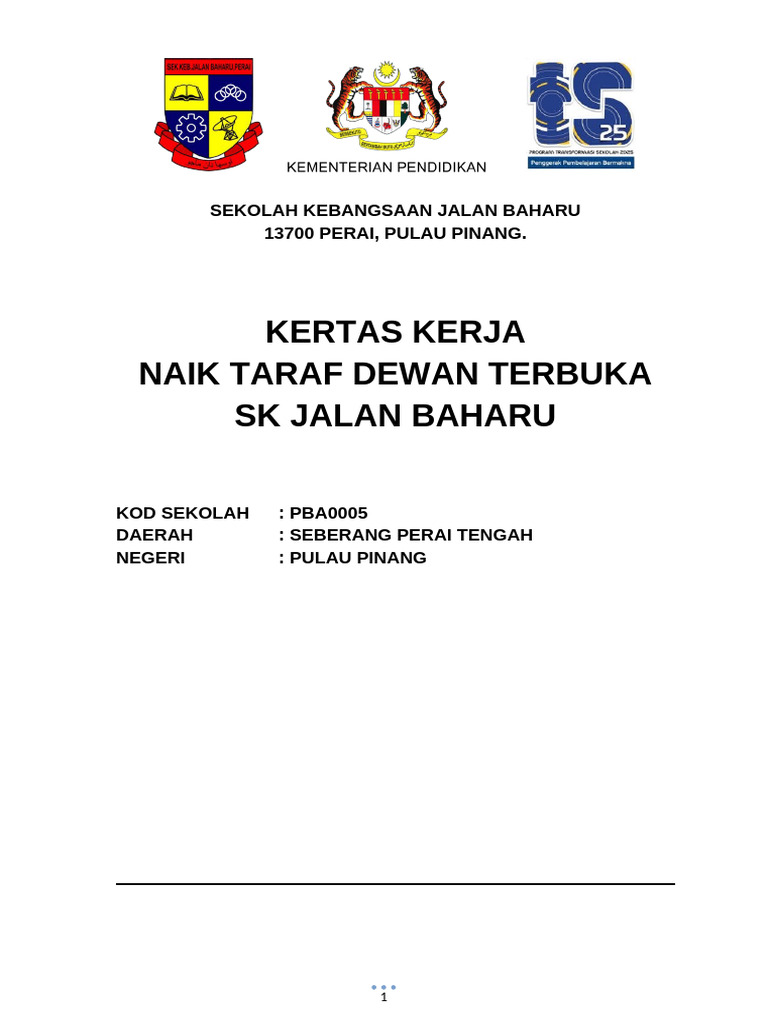 Kertas Kerja Naik Taraf Dewan | PDF