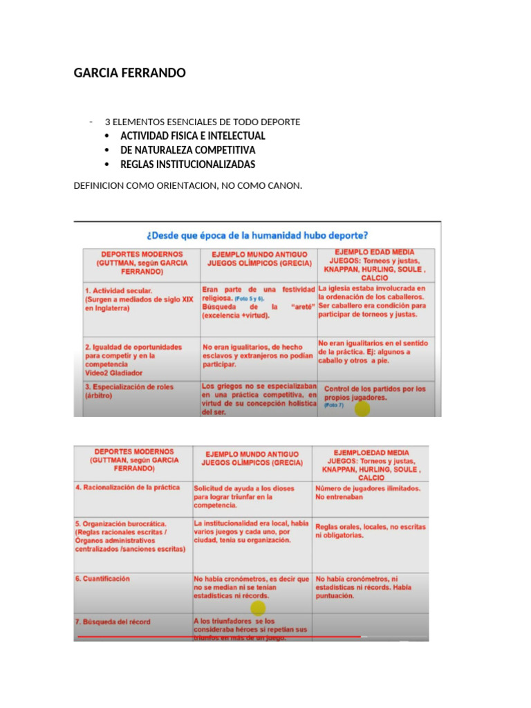Garcia Ferrando: - 3 Elementos Esenciales de Todo Deporte | PDF