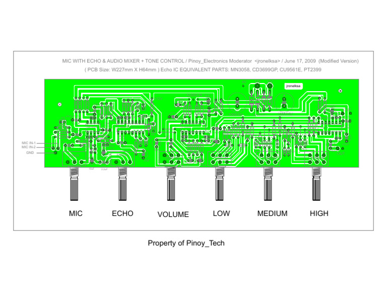Mic - Echo + Tone Control With Audio Mix - BRD | PDF | Sound Technology ...