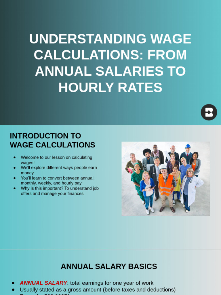 Understanding Wage Calculations From Annual Salaries To Hourly Salaries | PDF | Cost Of Living ...