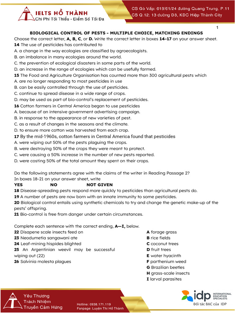 6.0 LESSON 19 PASS 2 Biological Control of Pests | PDF | Pesticide ...