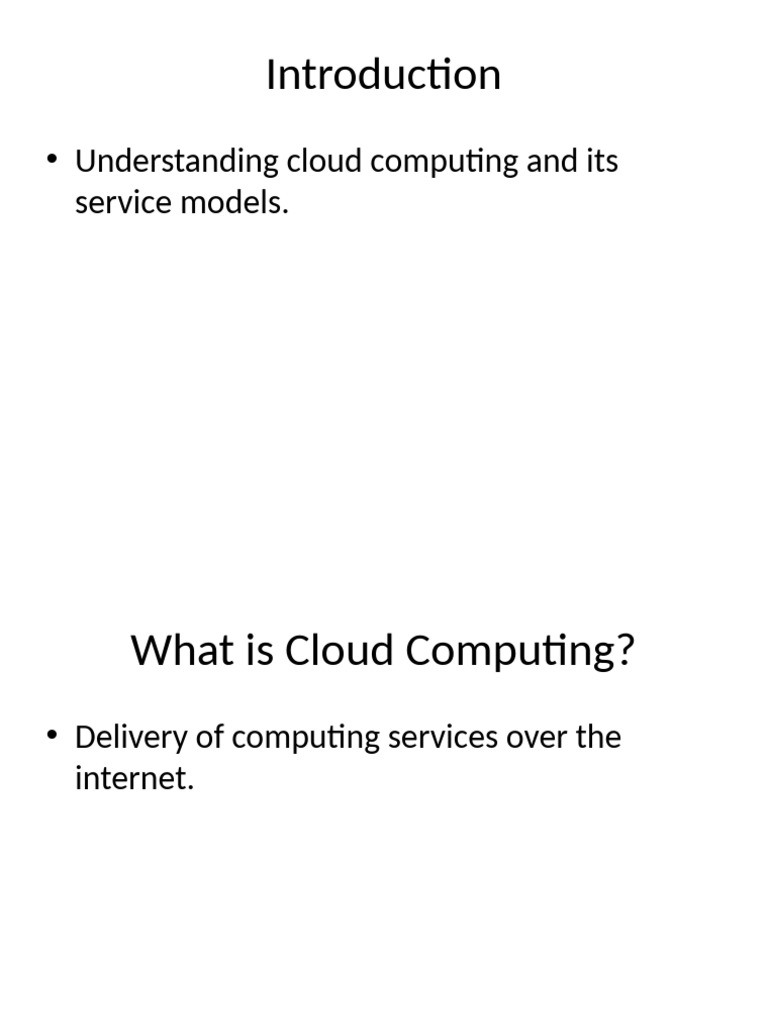 Cloud Computing Overview | PDF