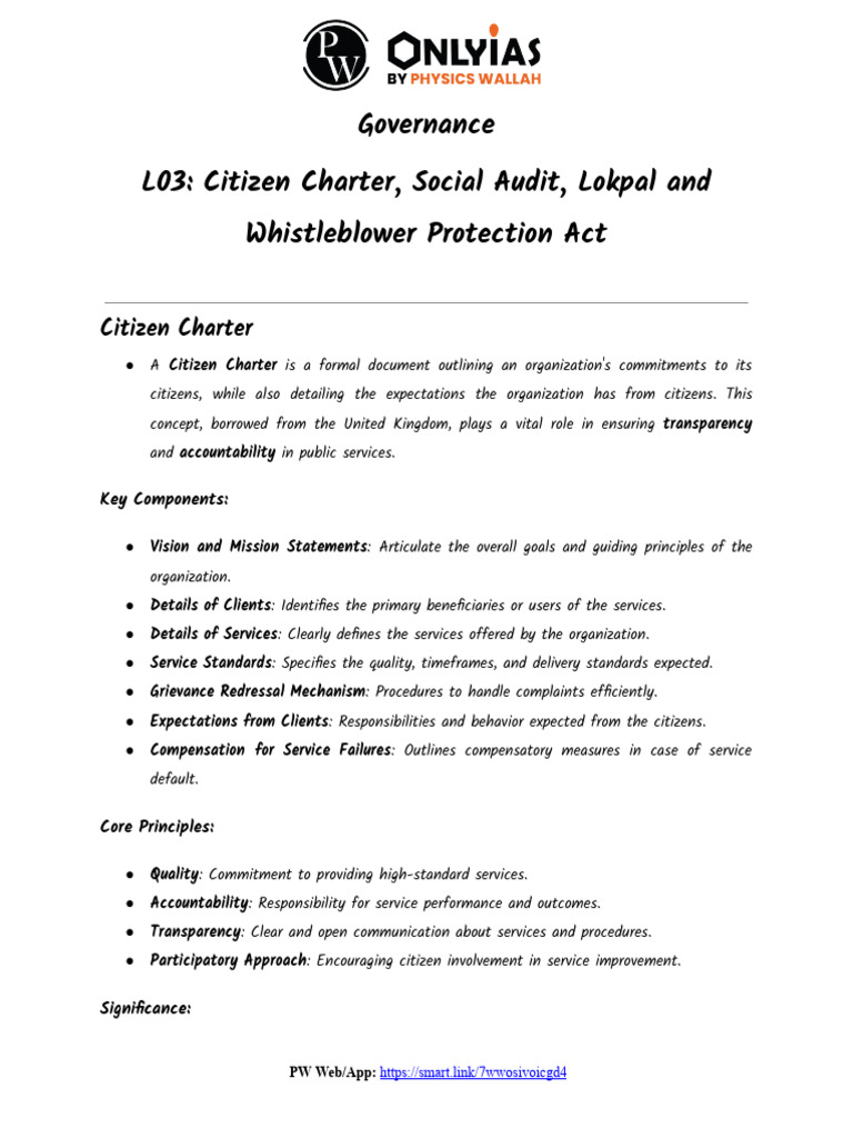 671a2248d09a939a2812eae2 - ## - Citizens Charter, Social Audit, Lokpal ...