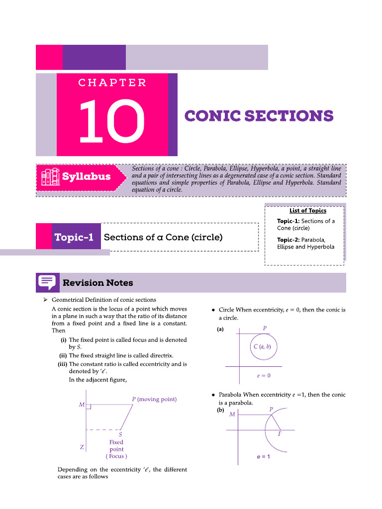 Conic Sections | PDF