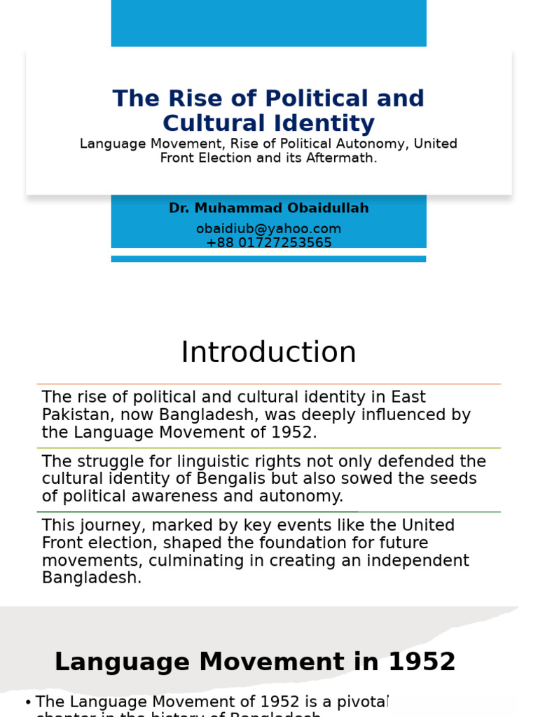 7_Rise of Political and Cultural Identity | PDF | Pakistan | Bangladesh