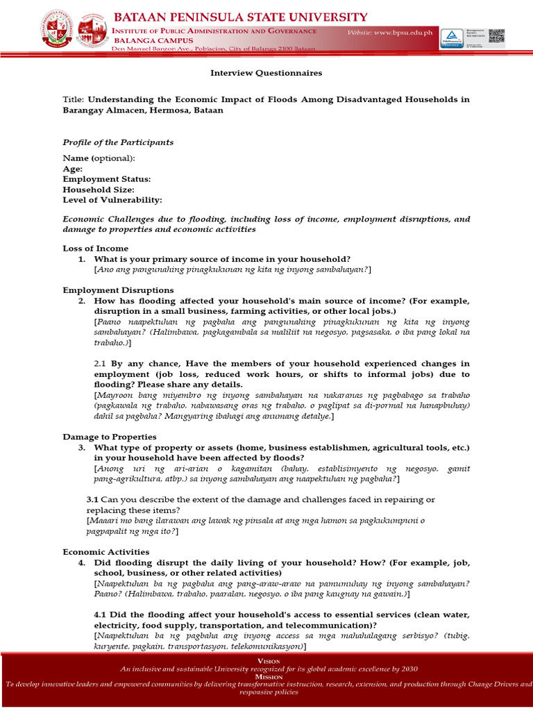 Validated Questionnaires | PDF