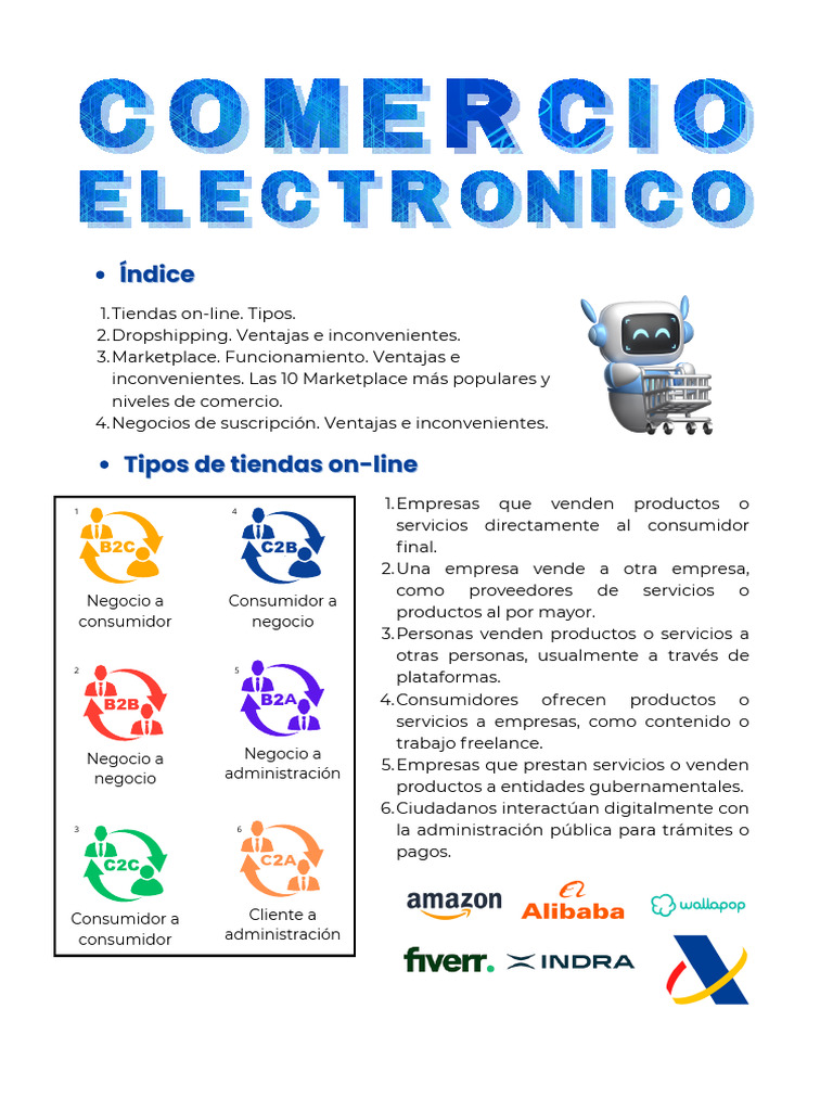 Tipos de Comercio Electrónico y Modelos | PDF | Las compras en línea ...