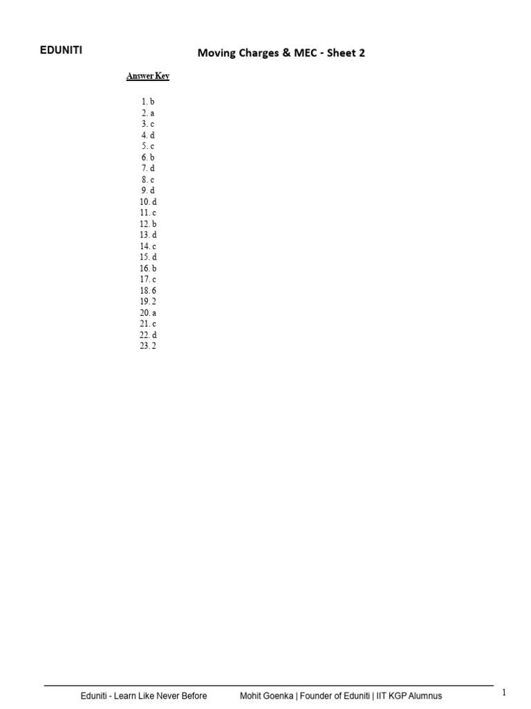 Sheet 2 Answer Key | PDF