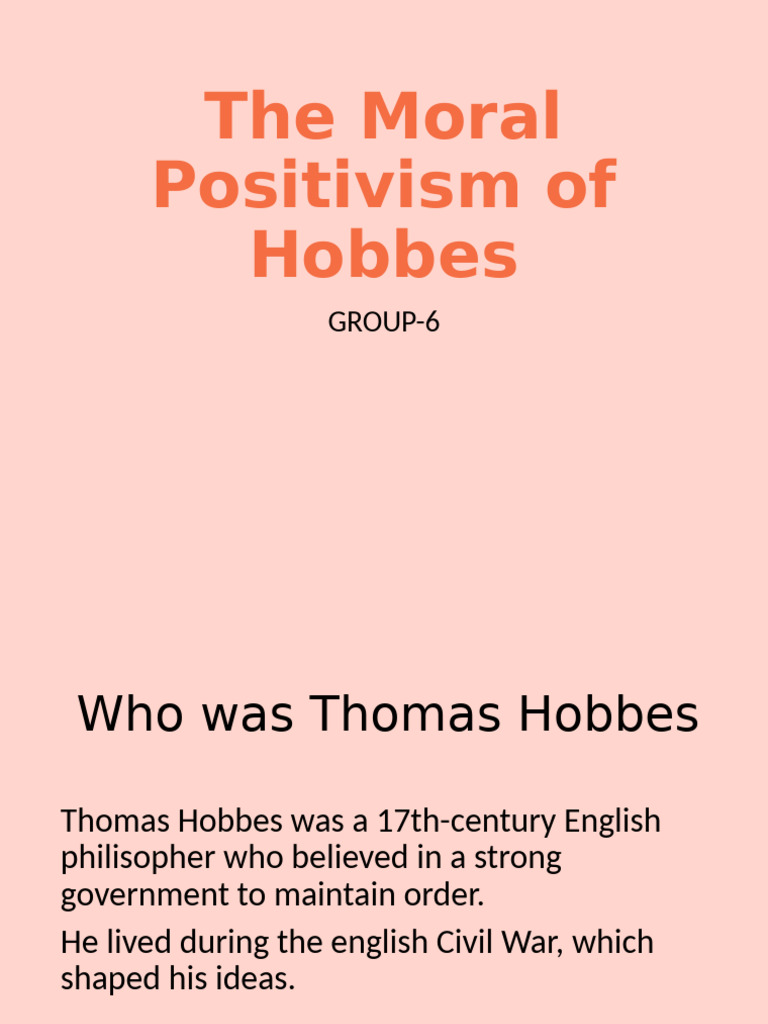 Hobbes' Moral Positivism Explained | PDF