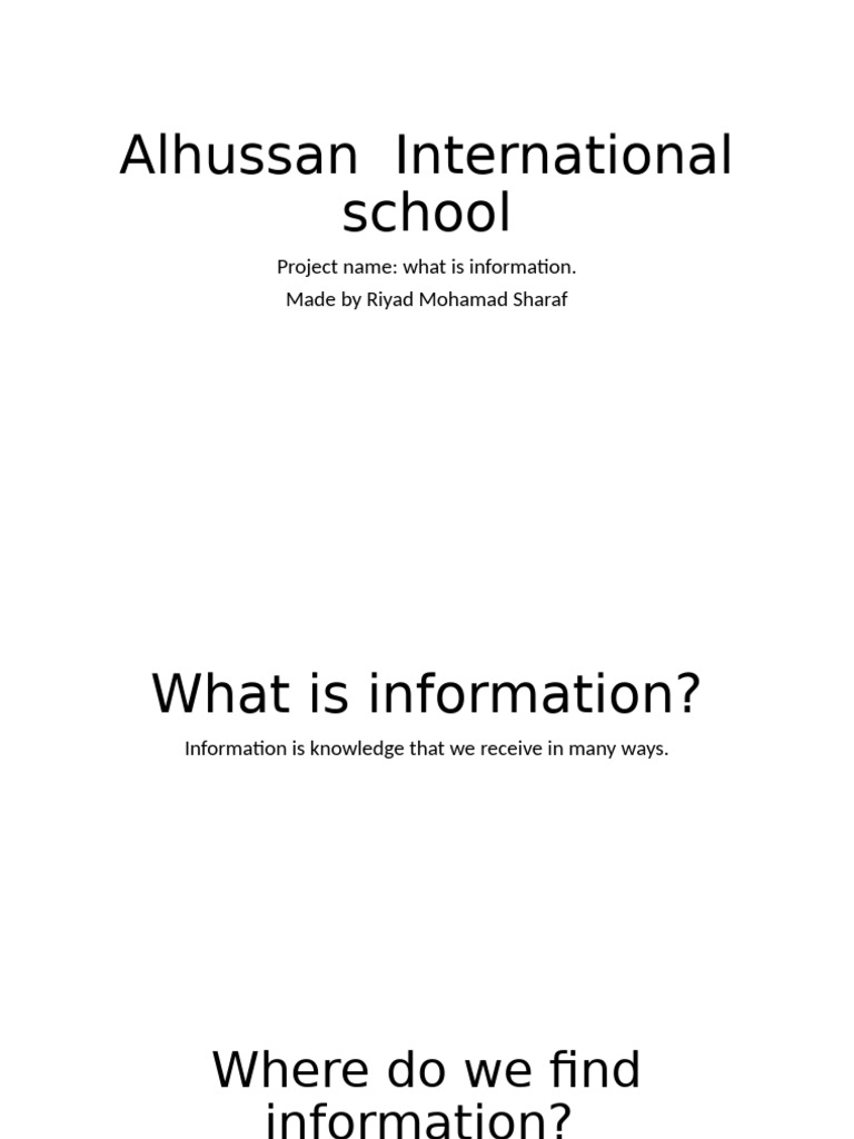 Alhussan International School | PDF
