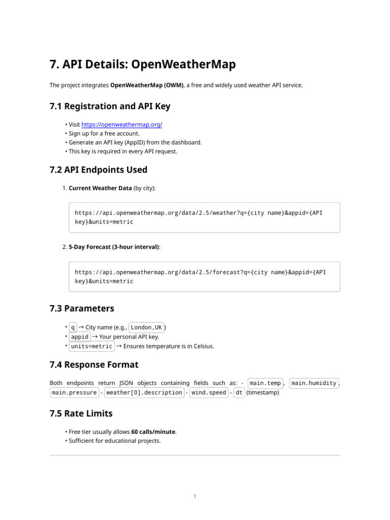 Weather Forecast System - Part 2 (Pages 11-20) | PDF | Software ...