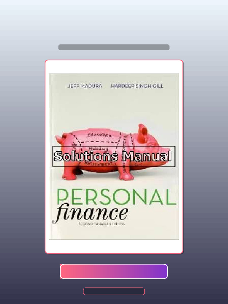 Complete Personal Finance Canadian 2nd Edition Madura Verified | PDF ...
