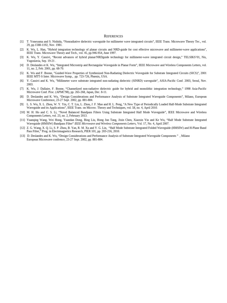 Reference Format For CA2 | PDF | Waveguide | Microwave