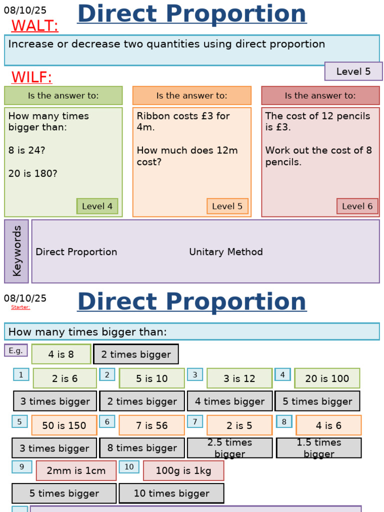 02 Direct Proportion | PDF