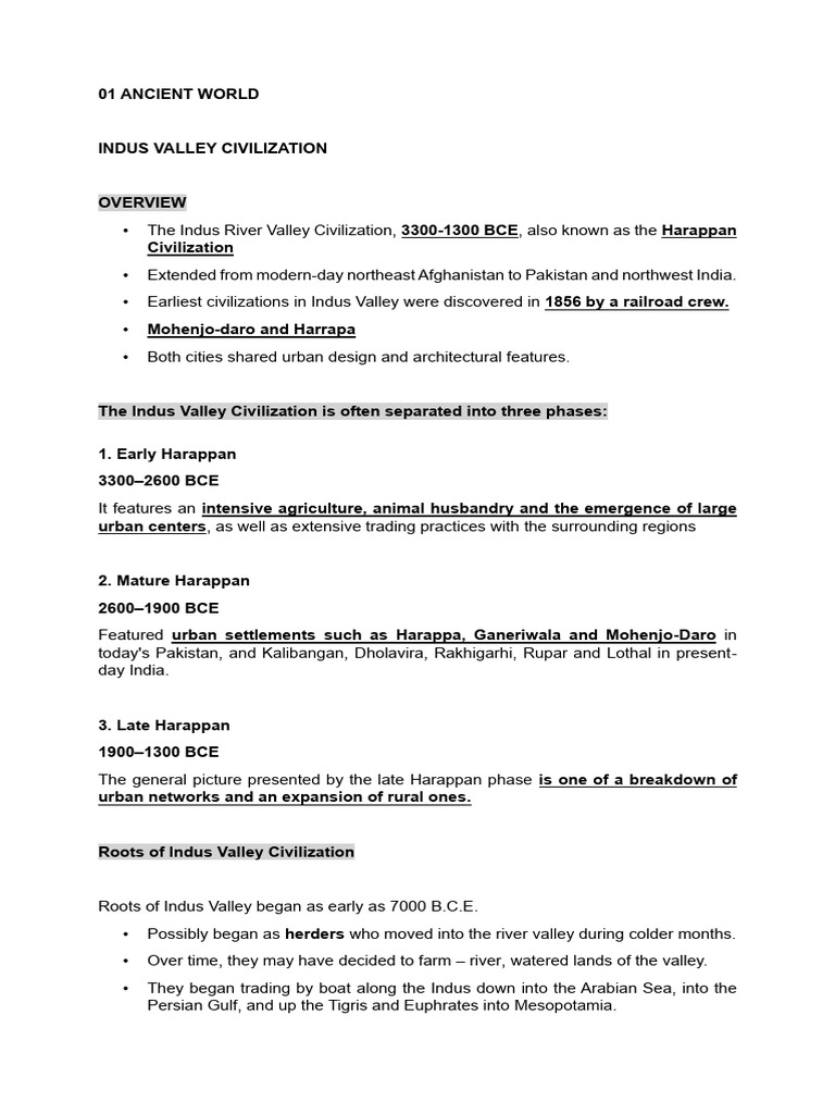 Outline Notes - 01 Ancient World | PDF | Moksha | Vedas