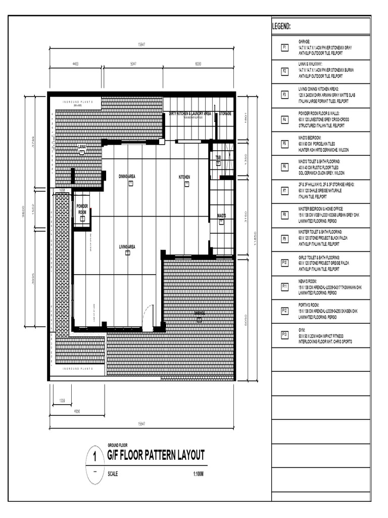 Floor Plan and Material Specifications | PDF | Tile | Flooring
