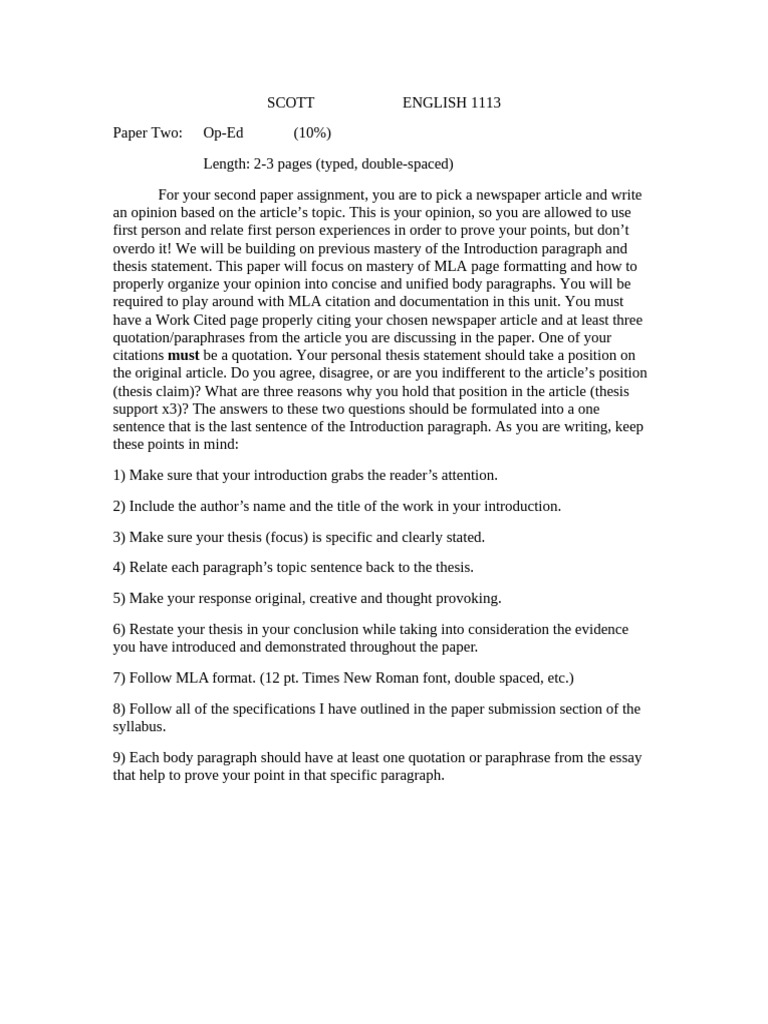 Op-Ed Paper Two | PDF