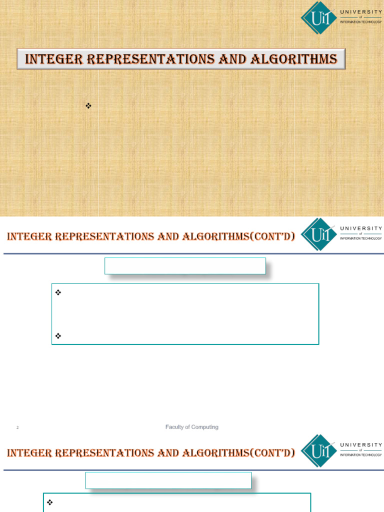 Lecture-4.2-2 Representation of Integers | PDF | Multiplication ...