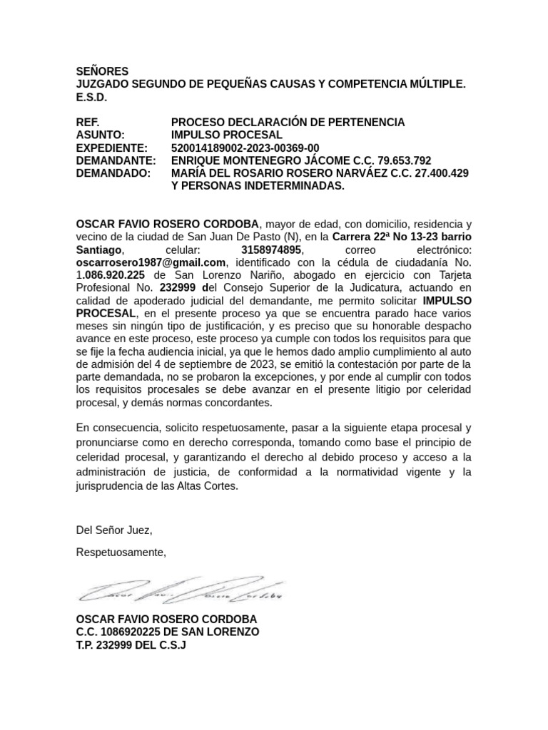 Impulso Procesal Kike | PDF