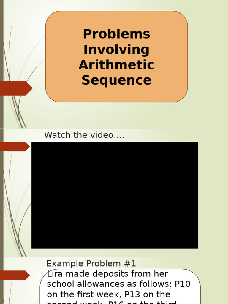 Problems Involving Arithmetic Sequence | PDF