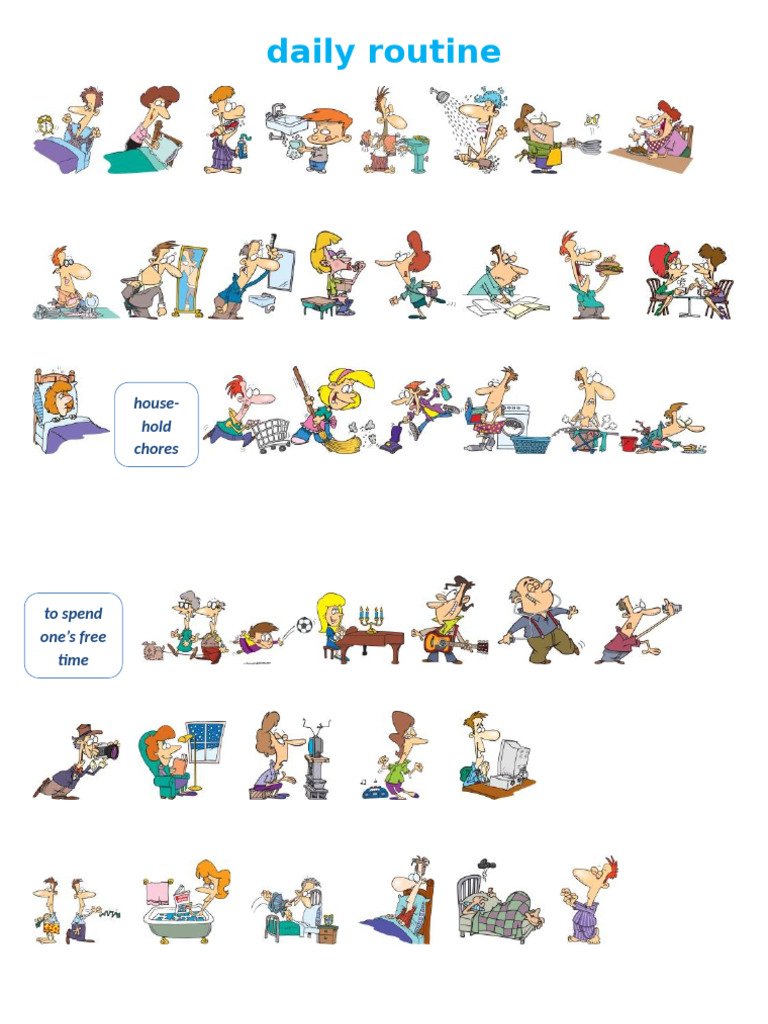 Daily Routines Pictionary | PDF