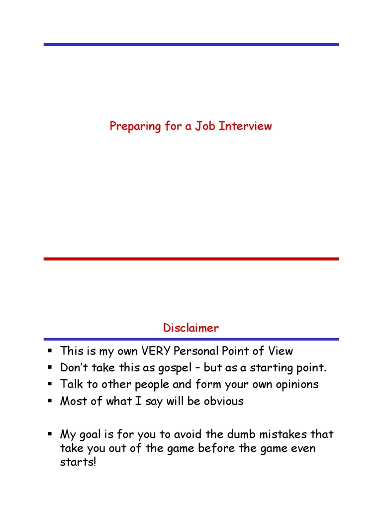 Preparing For A Job Interview | PDF | Atlas Experiment | Large Hadron ...