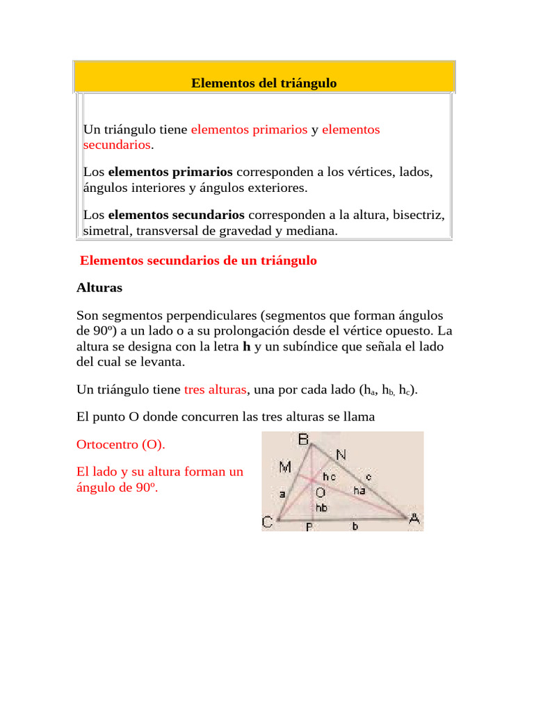 Elementos Del Triángulo | PDF | Triángulo | Euclides