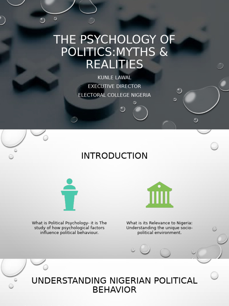 Psychology of Politics 2024-1 | PDF | Psychology | Behavior