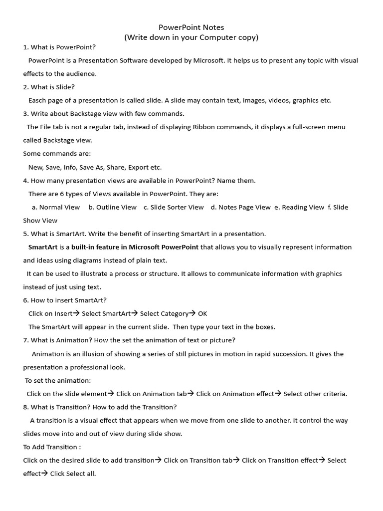 Class-V Computer Home Work | PDF