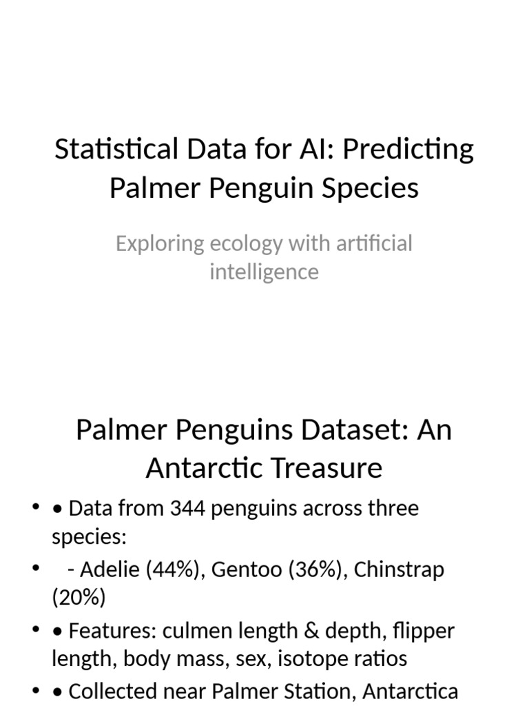 AI Predicts Palmer Penguin Species | PDF