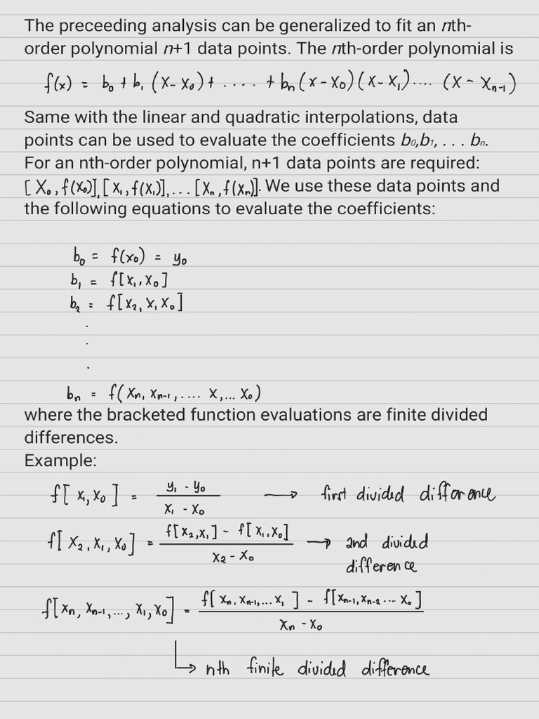 10 Newton's Interpolating Polynomials | PDF