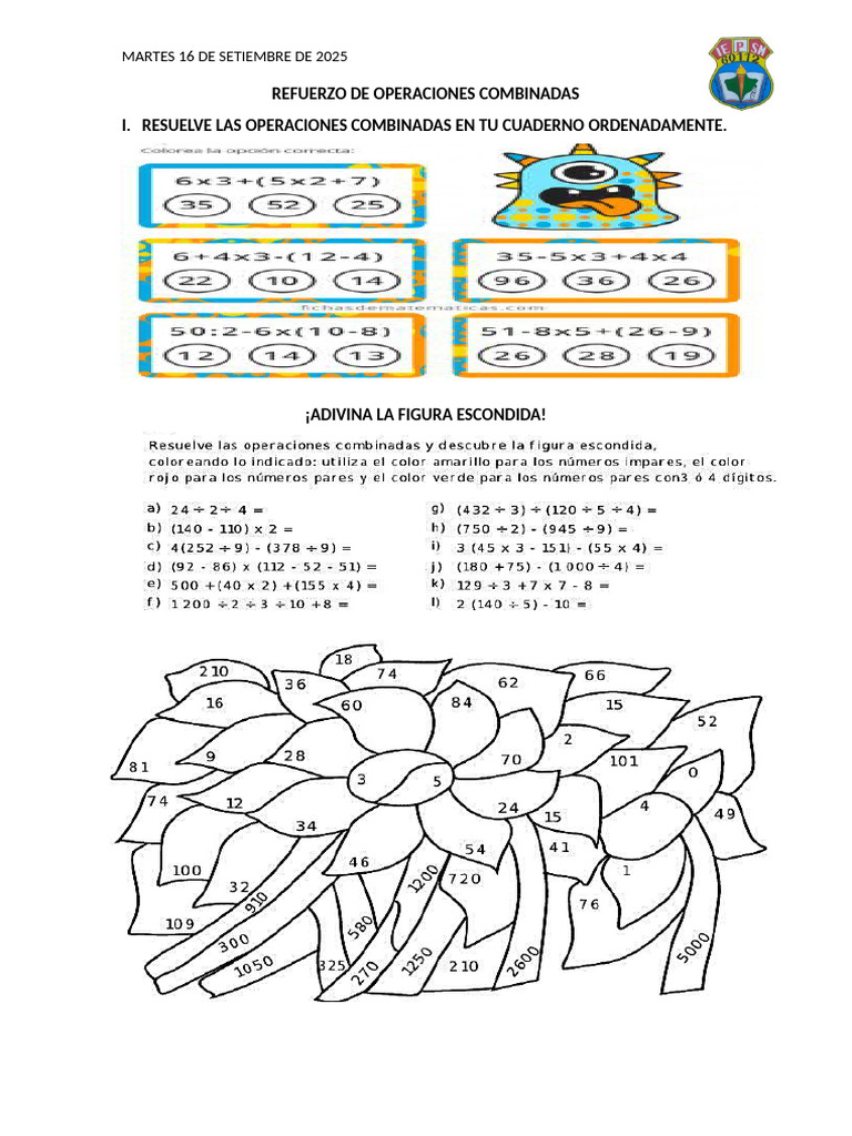Refuerzo de Operaciones Combinadas | PDF