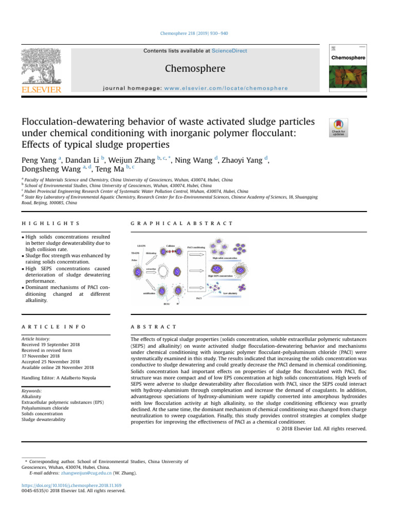 Chemosphere: Peng Yang, Dandan Li, Weijun Zhang, Ning Wang, Zhaoyi Yang, Dongsheng Wang, Teng Ma ...