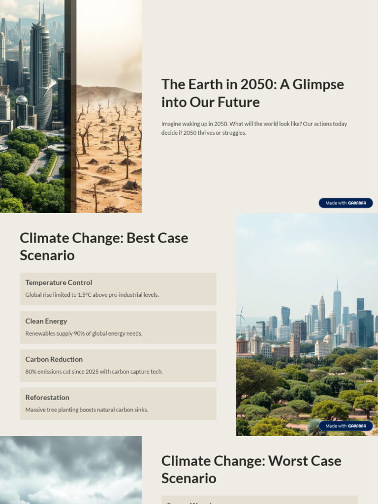The Earth in 2050 A Glimpse Into Our Future | PDF | Climate Change ...