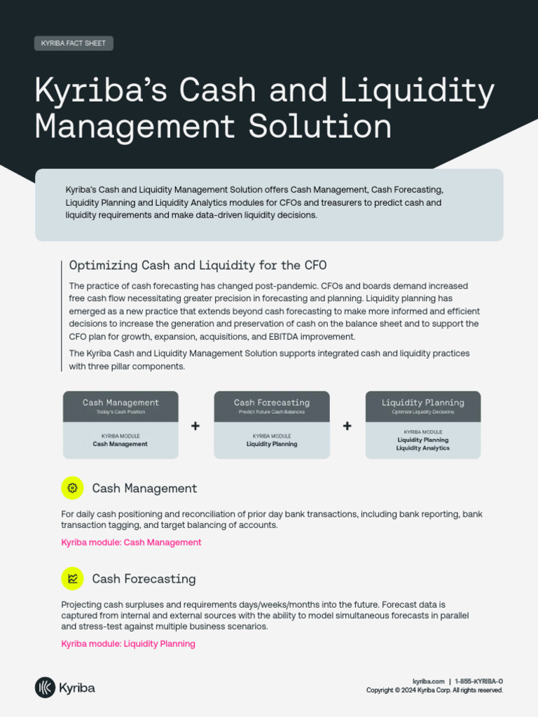 Kyriba Cash and Liquidity Management Solutions | PDF | Analytics ...
