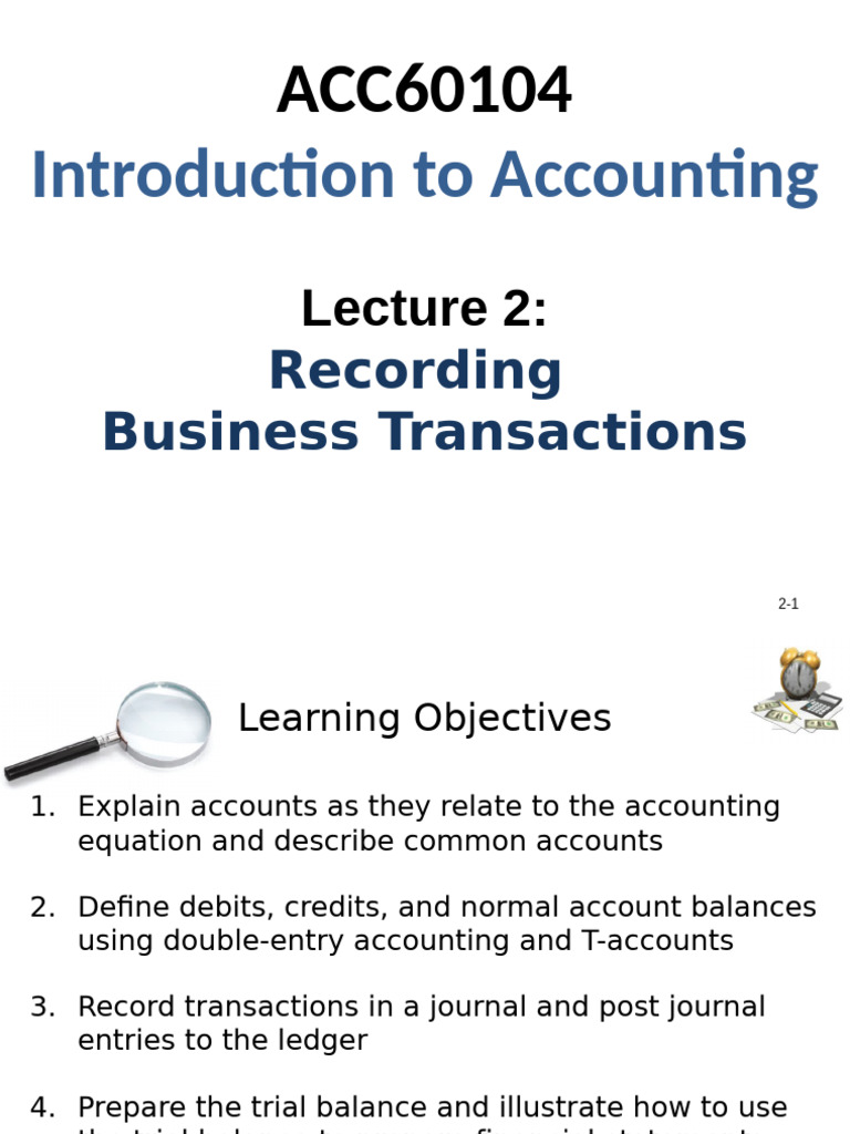Lec2 - Recording Business Transactions - Short | PDF | Debits And ...