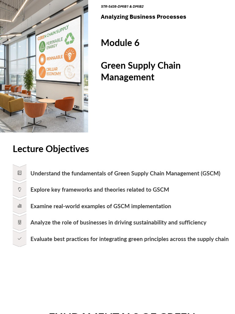 Green Supply Chain Management Overview | PDF | Supply Chain ...
