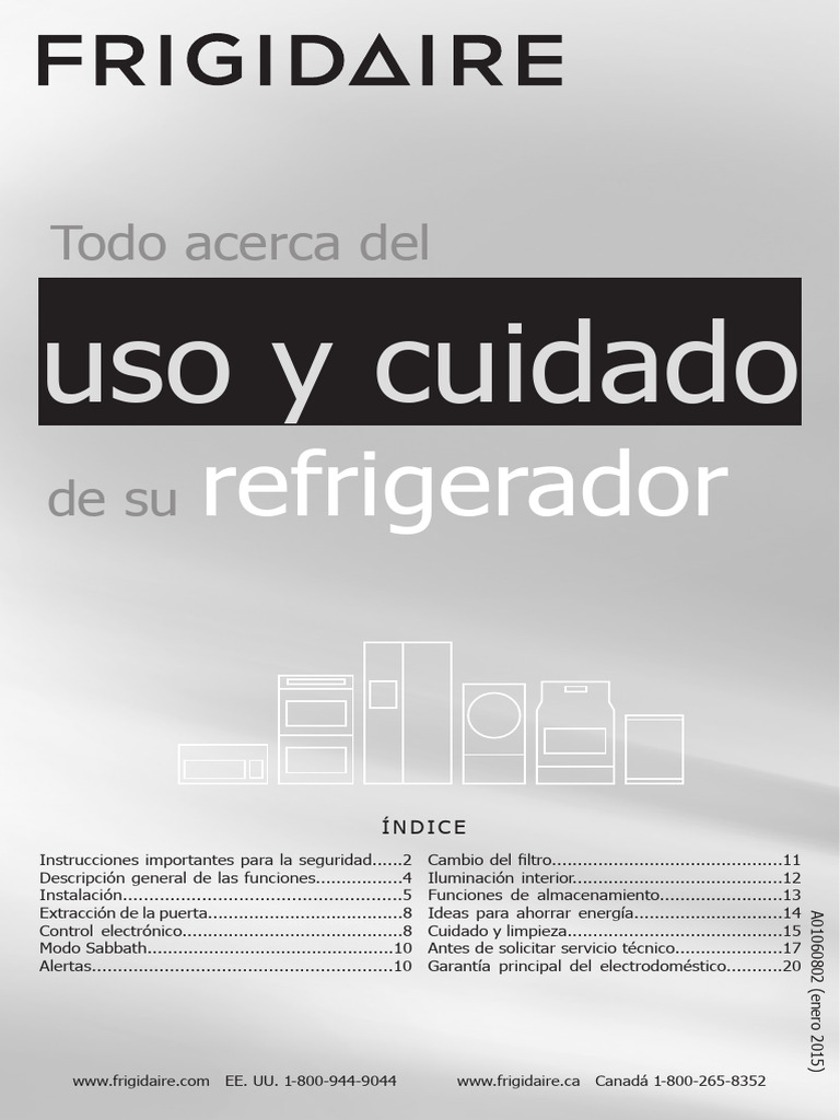 Nevera Frigidaire Gde | PDF | Refrigerador | Electrodoméstico
