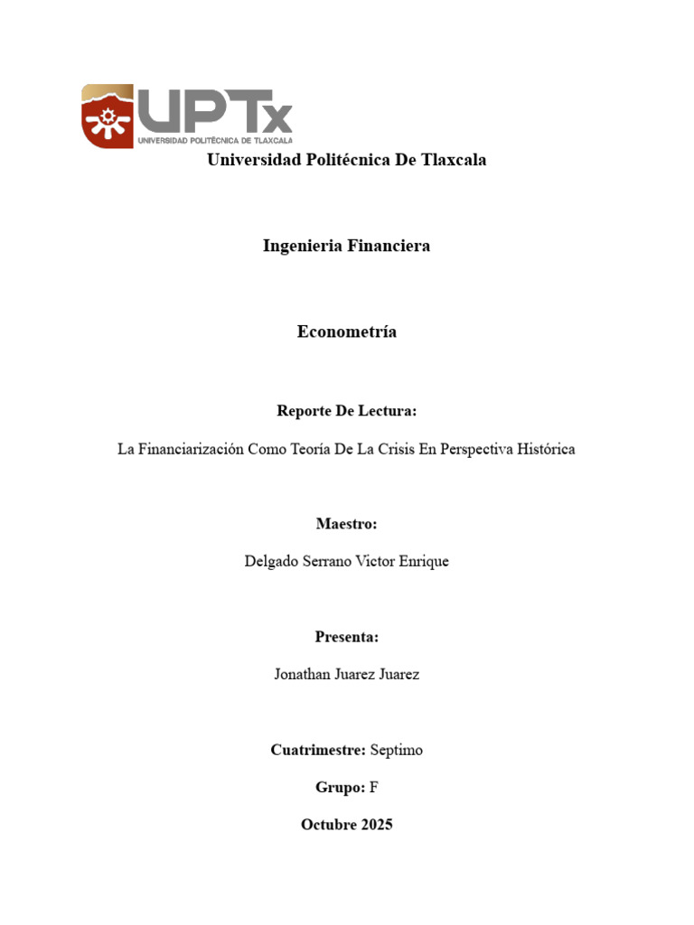 Reporte de Lectura 4 Jonathan Juarez | PDF | Capitalismo | Capital ...