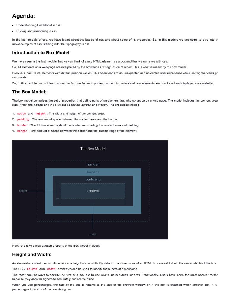 04 - Box Model Display in CSS | PDF | Html Element | Html